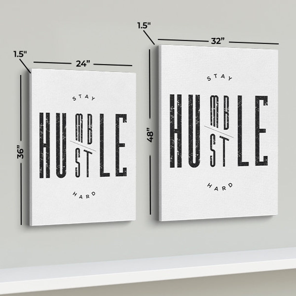 Stay Humble and Hustle Hard Canvas Poster - Etsy