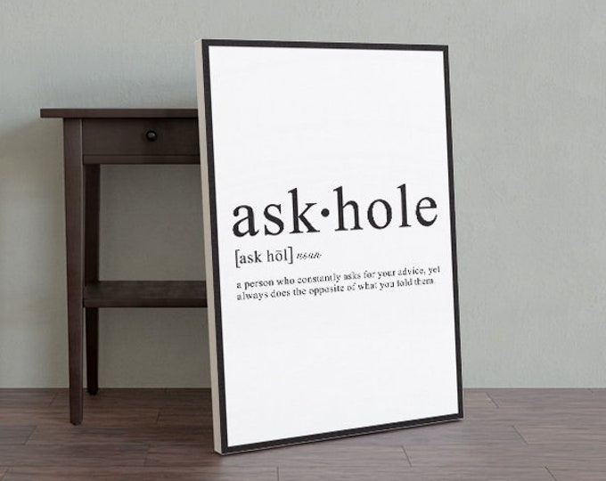 Askhole Definition Funny Friend Gift Funny Friend Birthday - Etsy