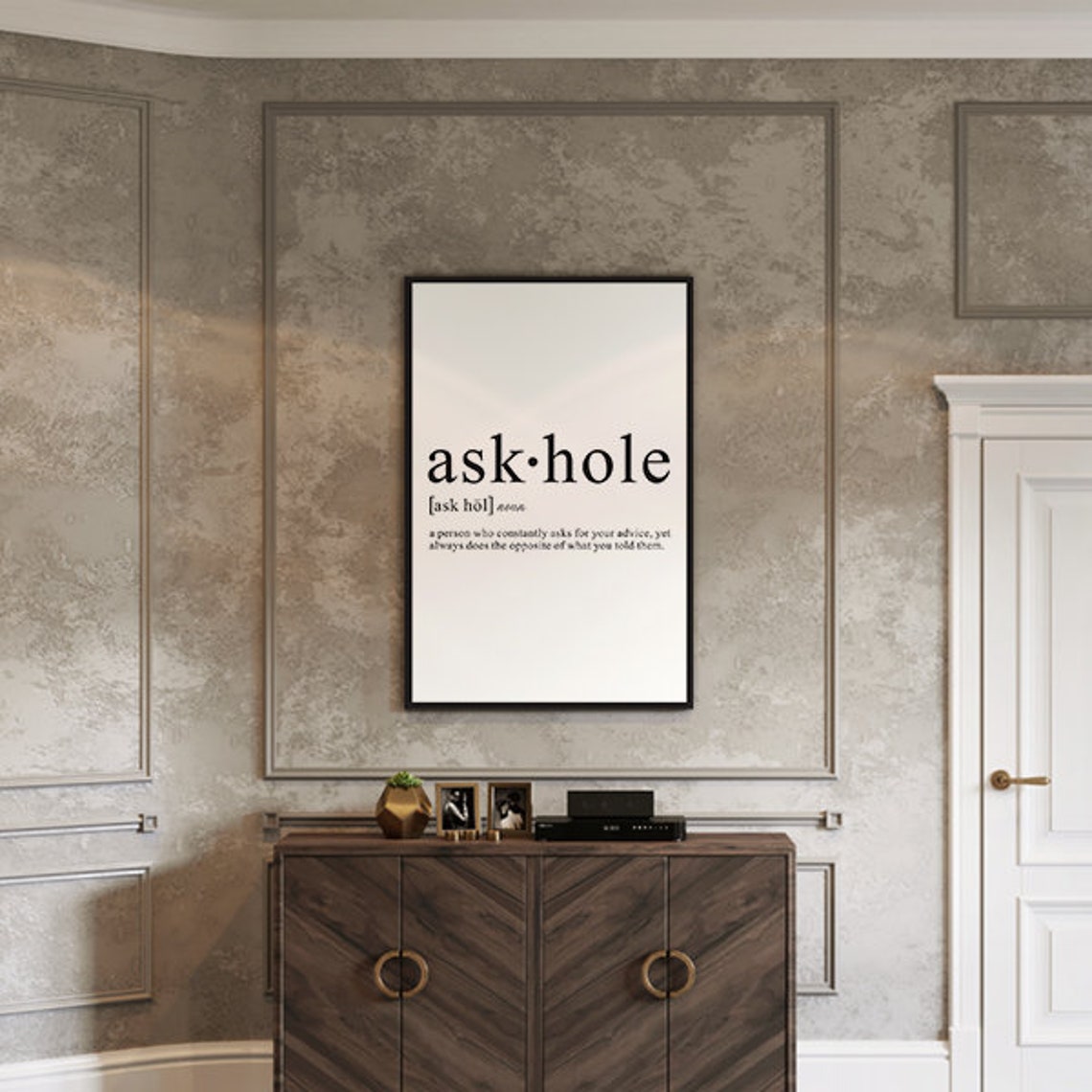 Askhole Definition Canvas Poster - Etsy
