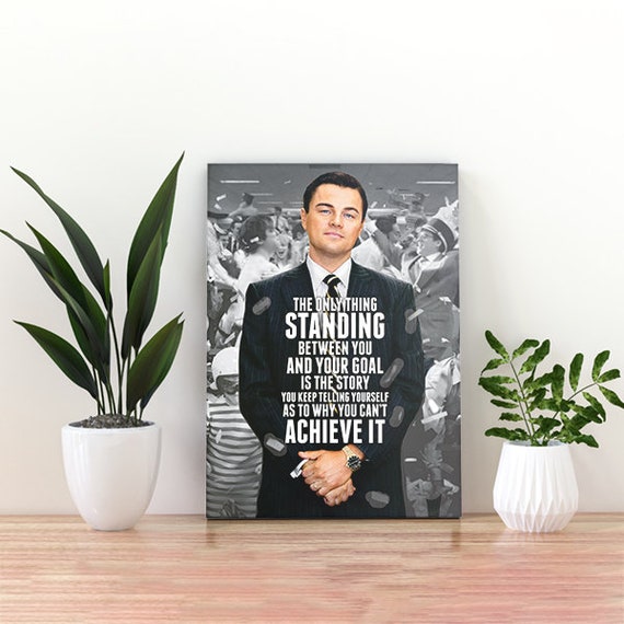 Wolf of Wallstreet Motivational Canvas Poster Wolf of | Etsy