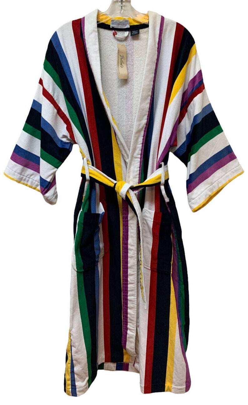 Vtg Bullocks Retro Terry Cloth Robe Swim Unisex OS Cabana Boy Beach ...