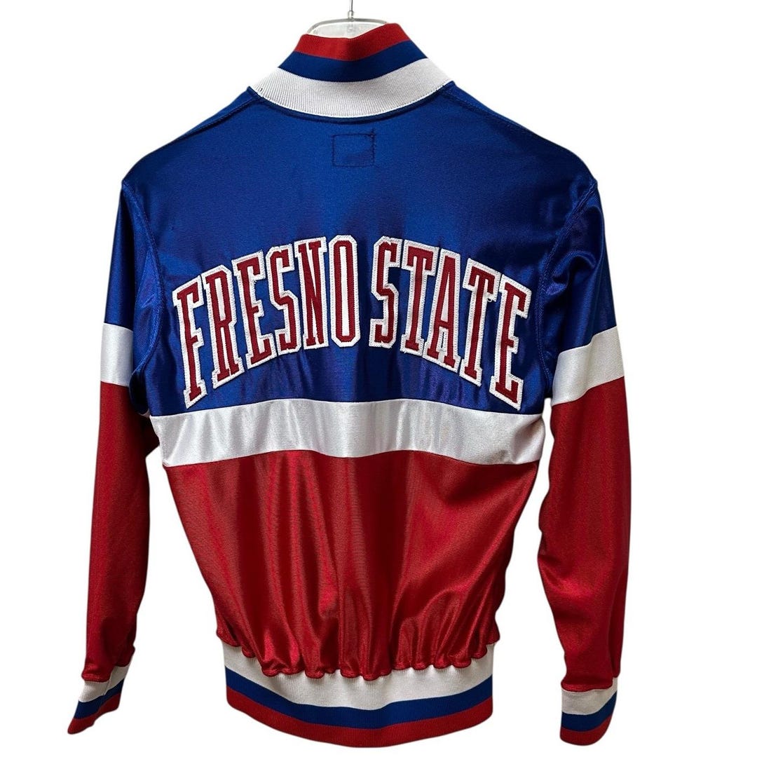 VINTAGE Fresno State Bulldogs Jacket Men Large Satin NCAA College Made ...