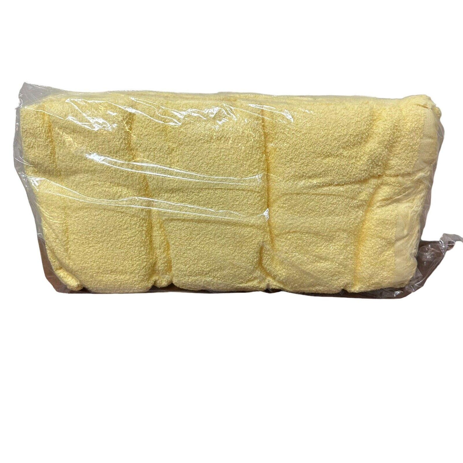 Vintage Cannon MCM Retro Yellow Butterfly Floral Fringe Bath Towel Set ...