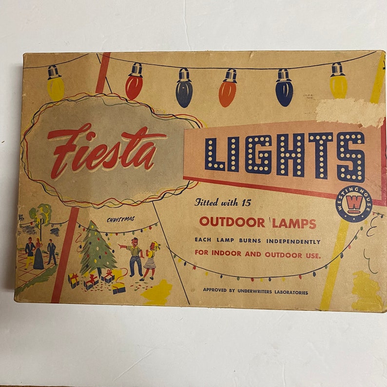 Vintage Fiesta 15 Outdoor Lamps Christmas Tree Lights C-9 1/2 With ...