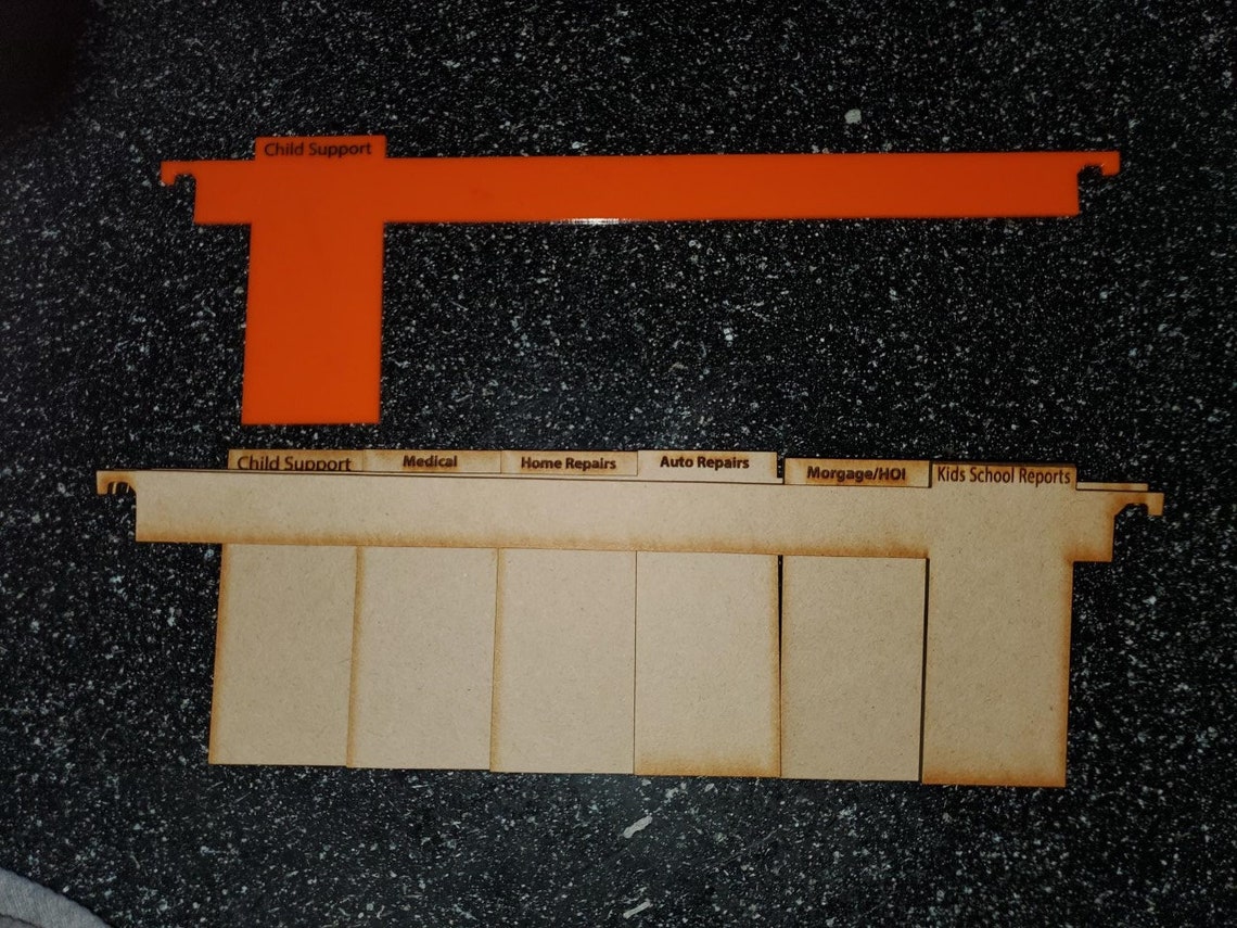 Hanging "file Folder" Divider With Tabs - Etsy