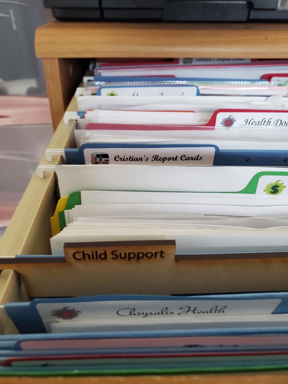 Hanging "file Folder" Divider With Tabs - Etsy