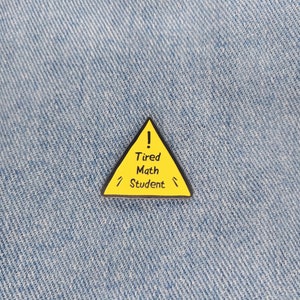 Tired Math Student Enamel Pin Math Enamel Pin Math Gifts - Etsy