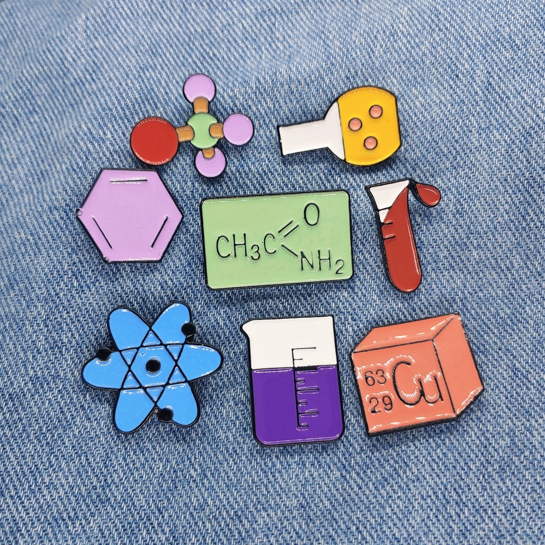 Chemistry Enamel Pins Chemist Pins Set - Etsy