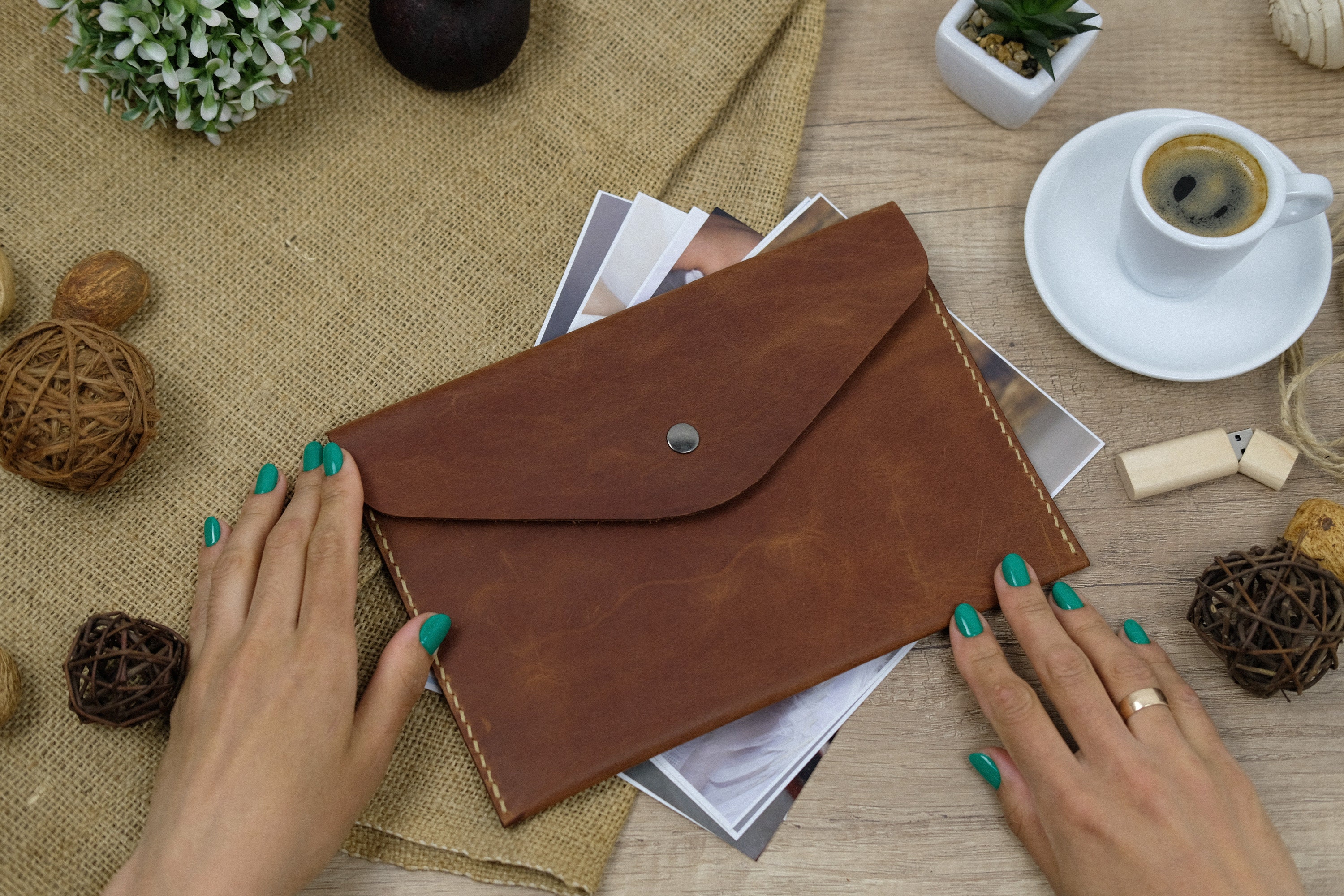 Classic Natural Leather Envelopes for 6x8 Prints 15x21cm | Etsy