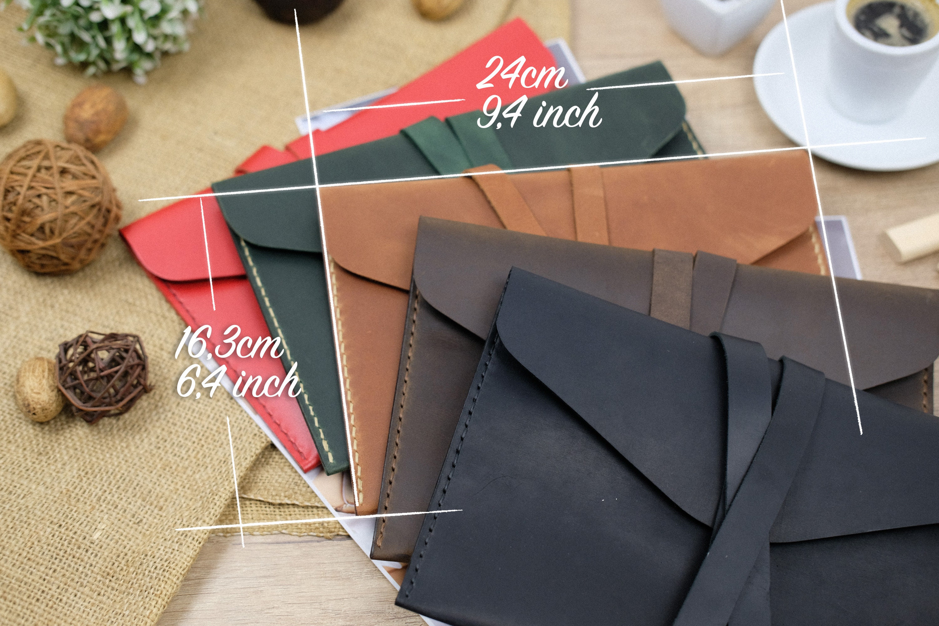 Leather Photo Envelope – 6x8 in (15x21 Cm) Personalized Holder ...