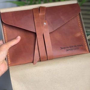 Leather Photo Envelope – 6x8 in (15x21 Cm) Personalized Holder ...