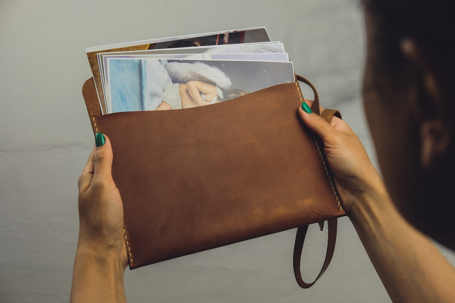 Leather Photo Envelope – 6x8 in (15x21 Cm) Personalized Holder ...