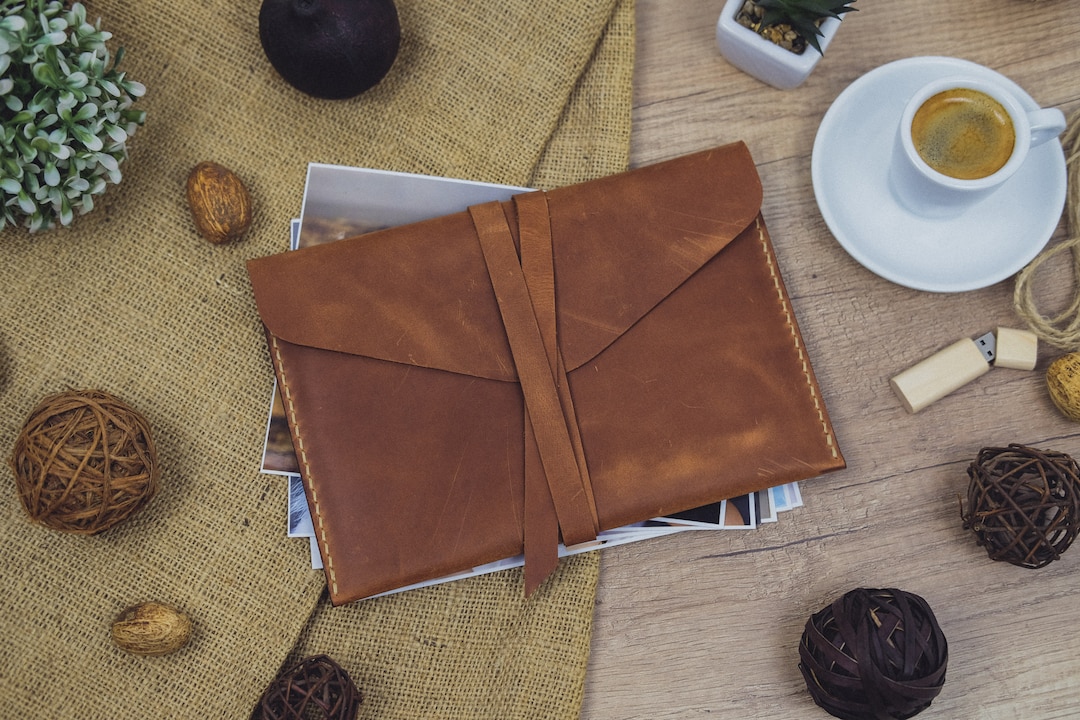 Leather Photo Envelope – 6x8 in (15x21 Cm) Personalized Holder ...