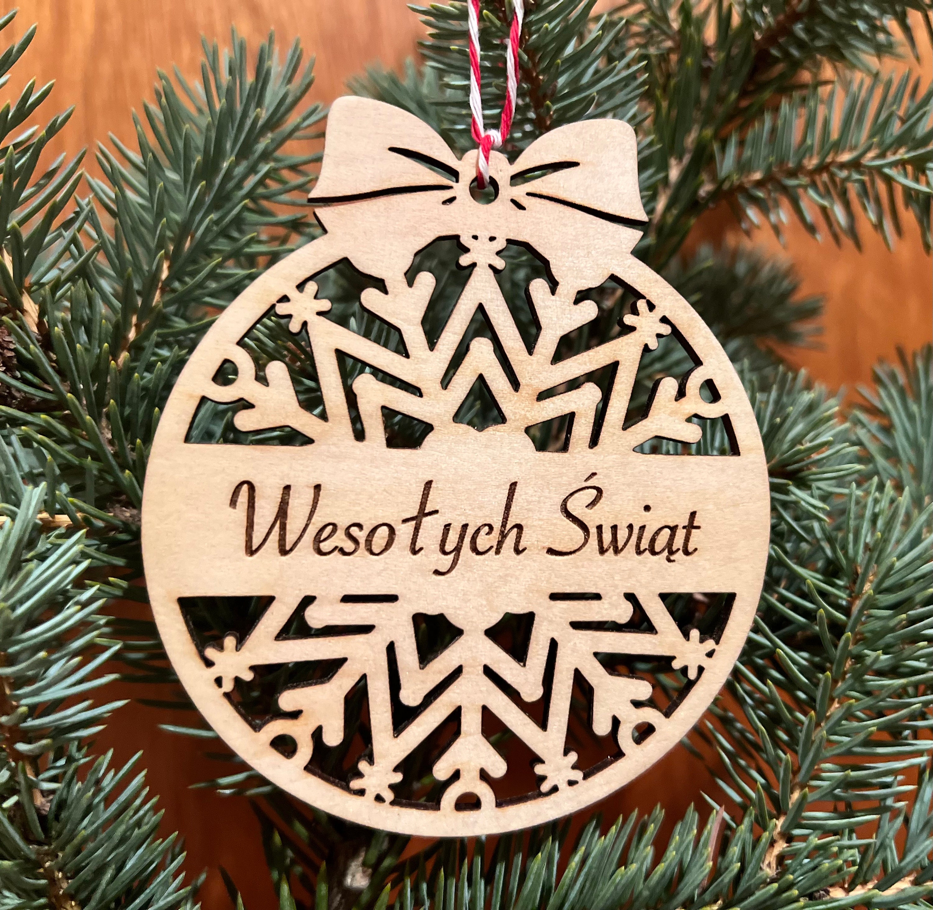 Snowflake Ornament With Polish Christmas Greeting - Etsy