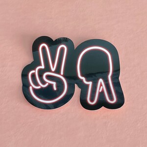 Peace up A-town Down Atlanta Neon Sign Sticker - Etsy