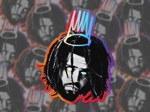 Holographic J. Cole Crown Sticker - Etsy