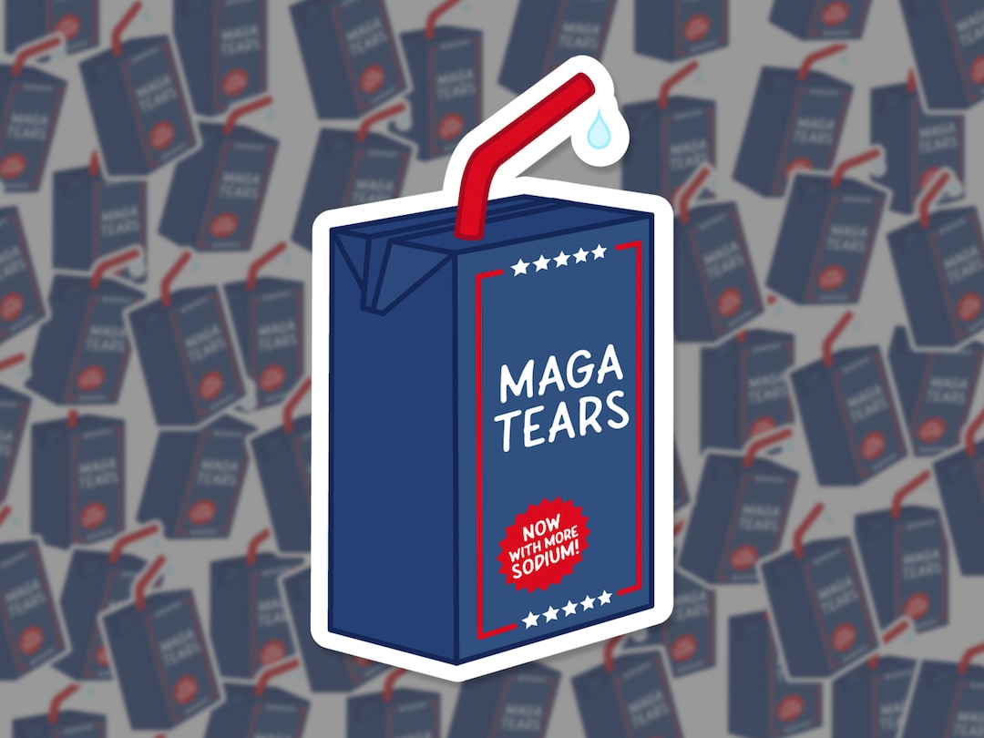 MAGA Tears Juice Box Sticker - Etsy