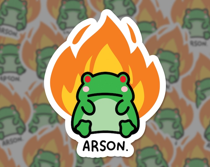 Commit Arson Frog Sticker - Etsy