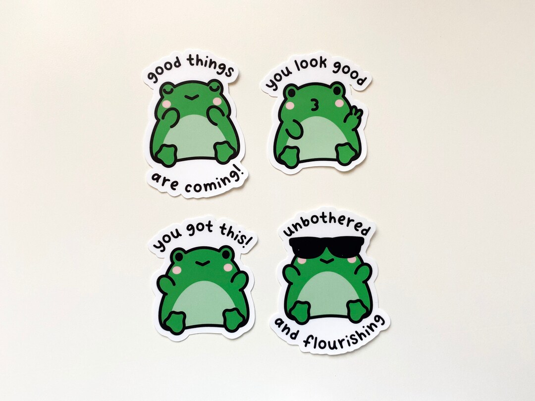 Froggy Positive Affirmations Sticker - Etsy