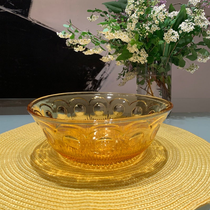 Amber Pressed Glass - Etsy