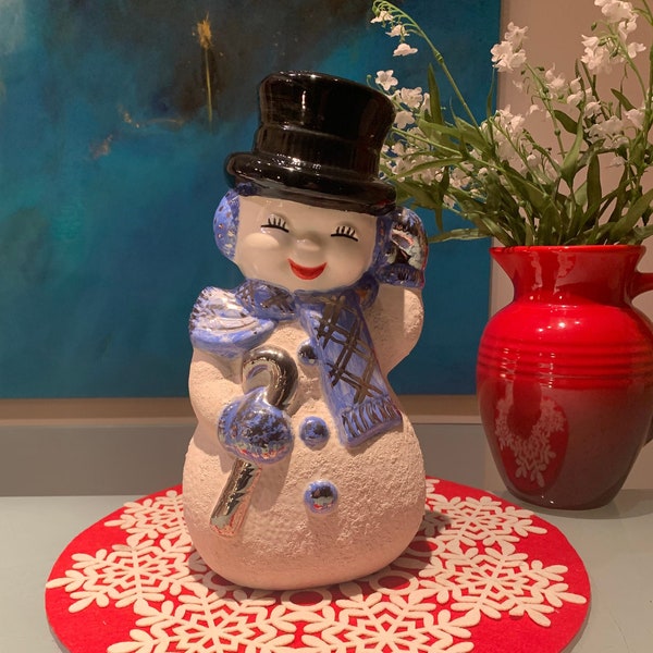 Ceramic Snowman - Etsy