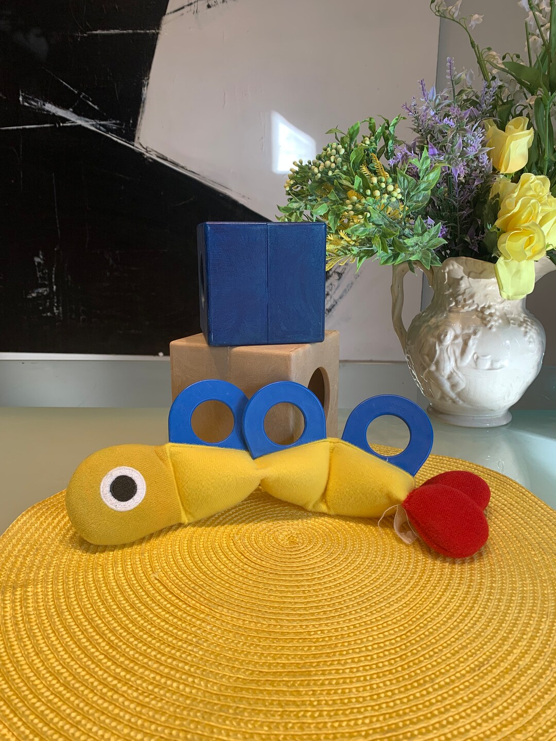 Vintage Johnson & Johnson WIGGLE WORM, Developmental Baby Rattle. - Etsy