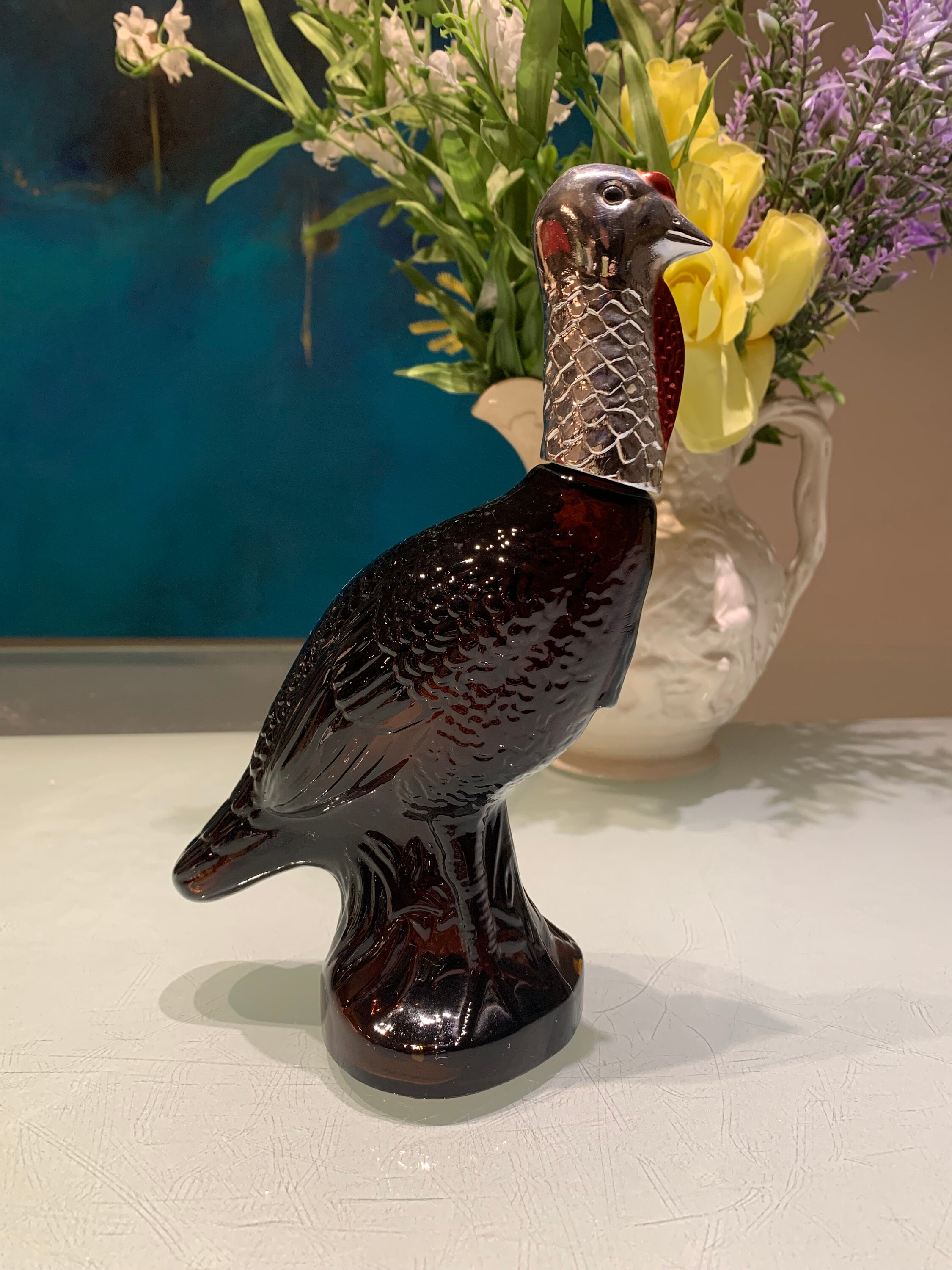 Vintage AVON WILD TURKEY Brown Glass Empty After Shave Bottle "wild ...