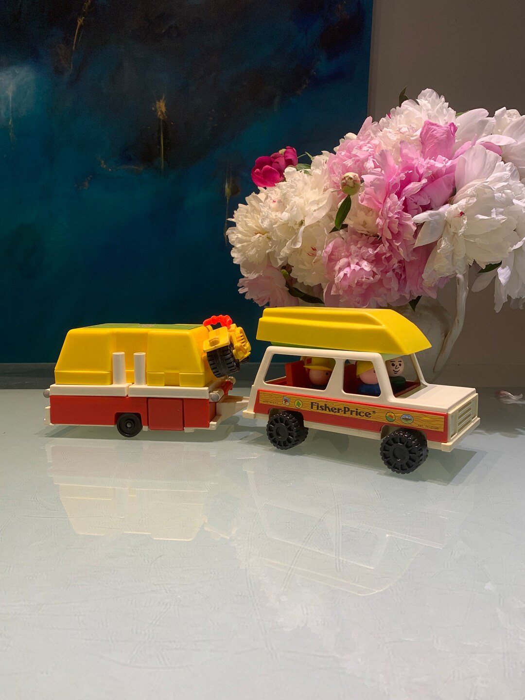 Vintage Fisher Price Little People Pop up Camper, Complete With EXTRAS ...