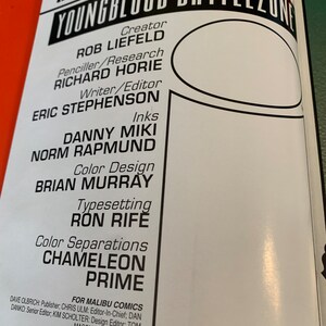 Vintage Comic YOUNGBLOOD Battlezone #1 & #2 by Image Comics. Near Mint ...