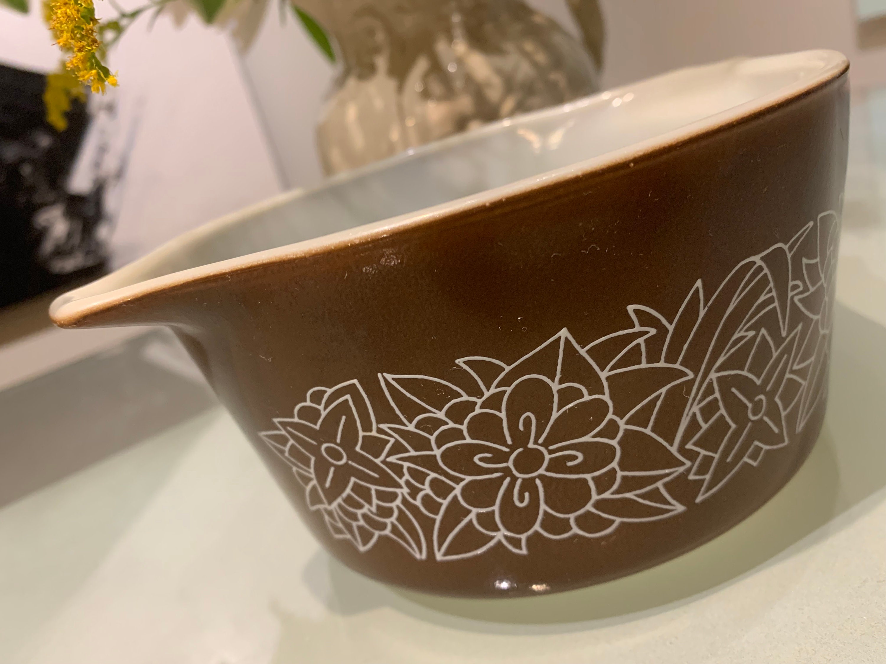 Vintage Pyrex Woodland Pattern 475-B 2.5 QT Casserole Dish. | Etsy UK