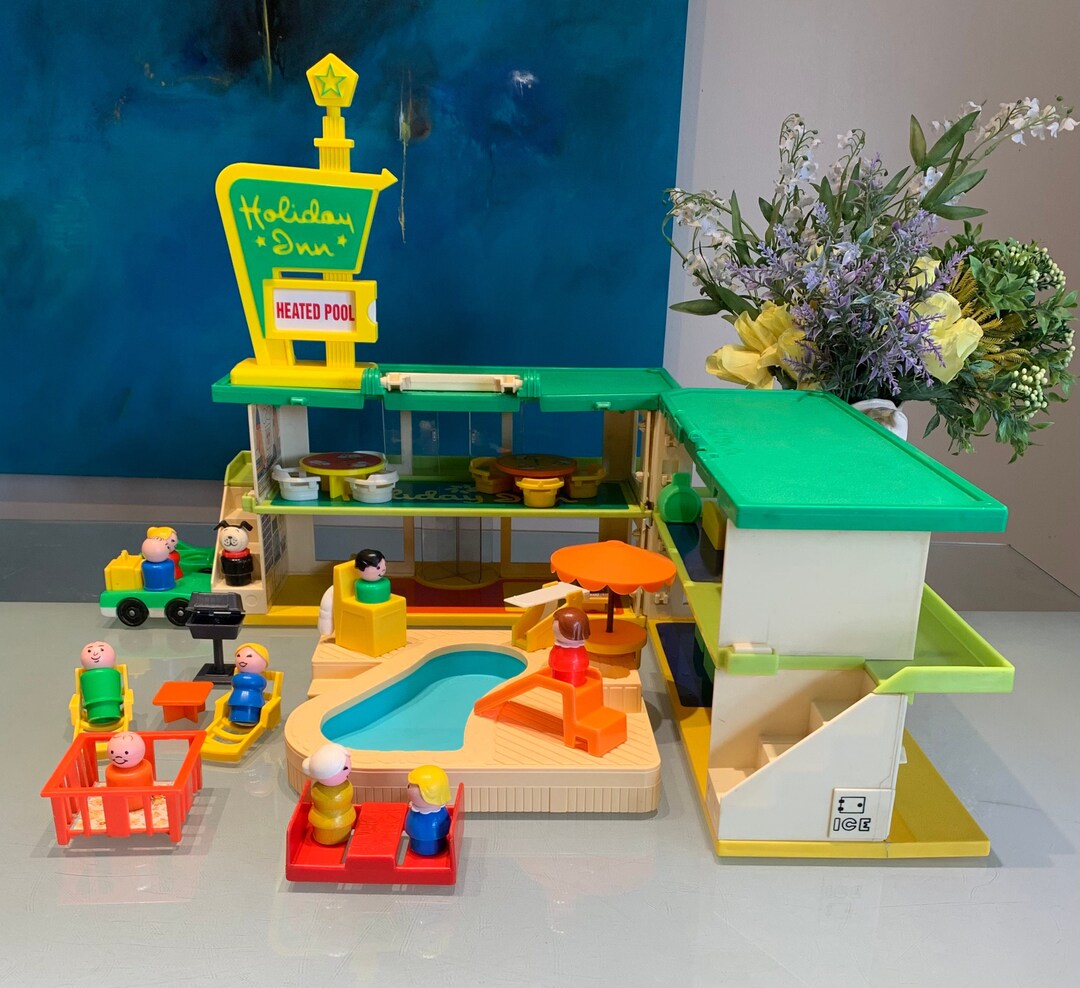 Vintage Playskool Holiday Inn and Fisher Price Little People Swimming ...