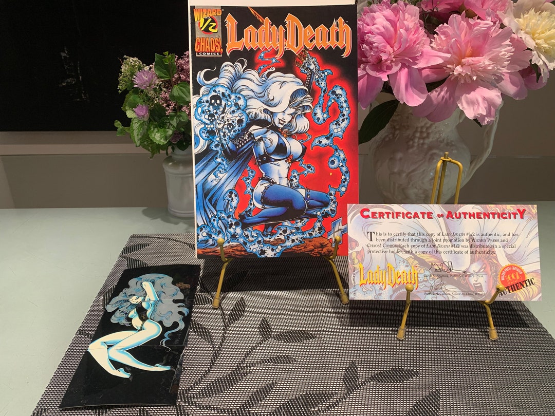 Lady Death #1/2 Chaos Comics, Wizard Promotional, Certificate of ...