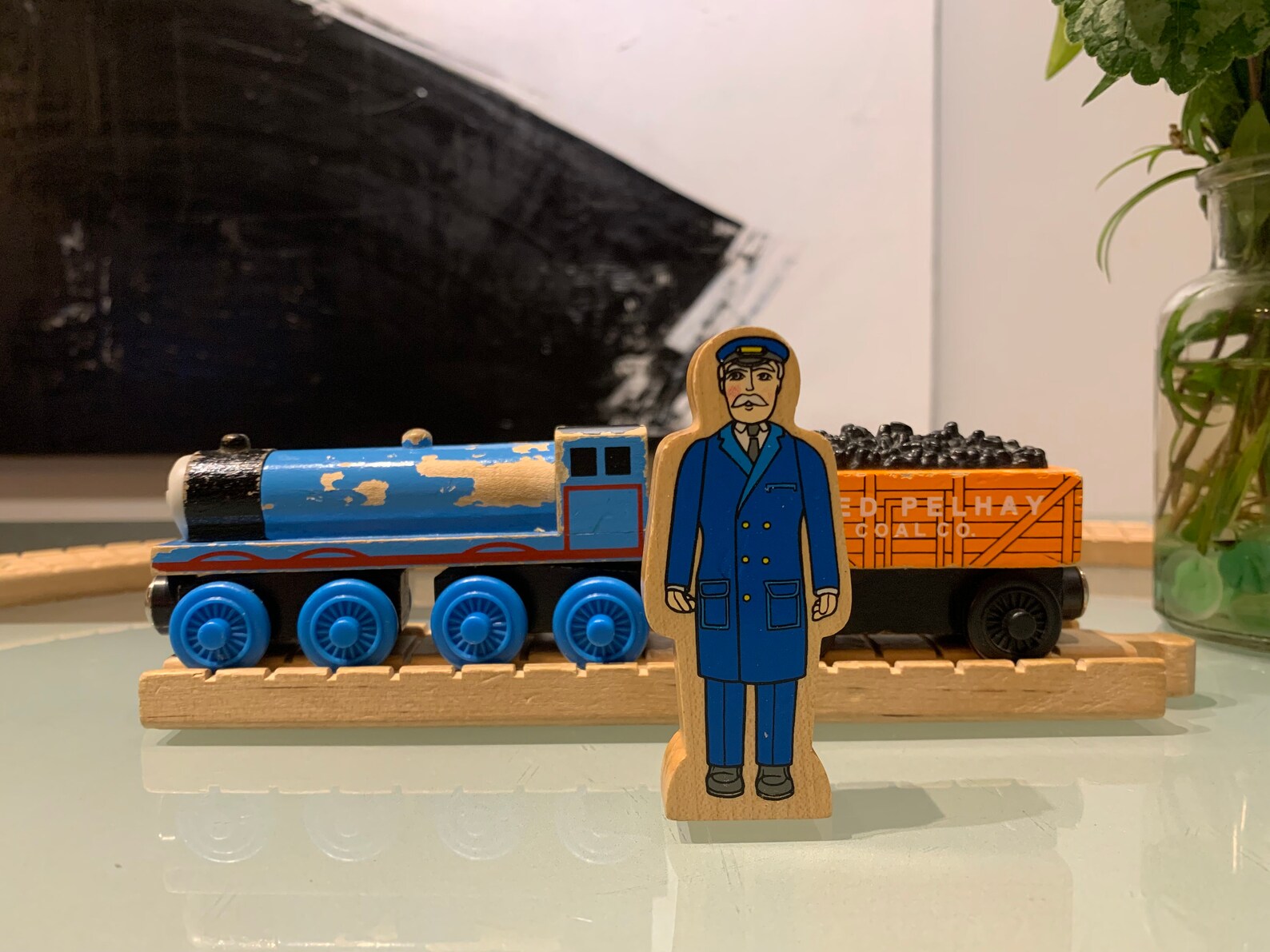 Thomas and Friends Wood Long Engine Fred Pelhay Coal Car and - Etsy