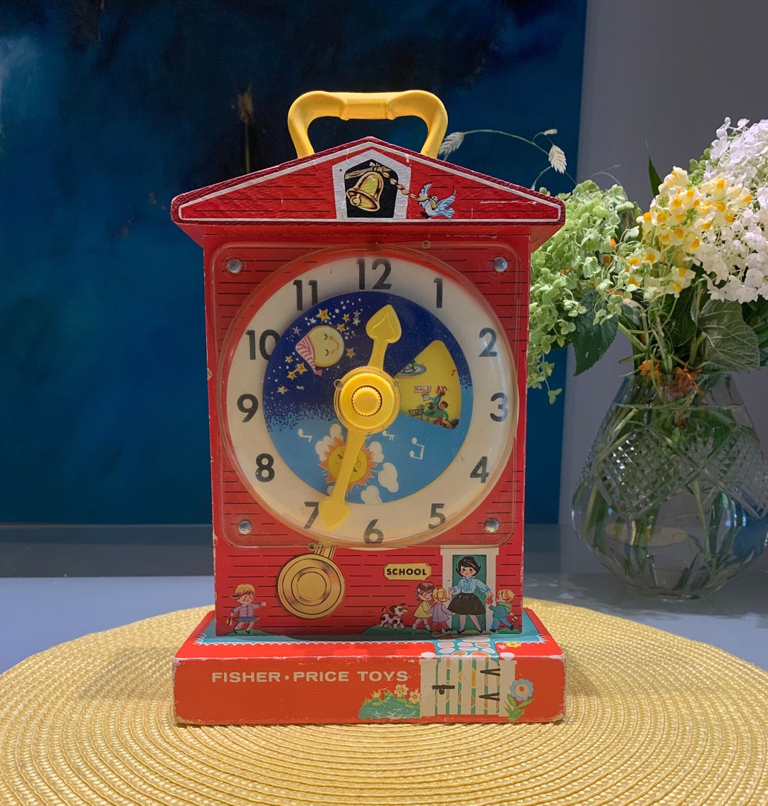 Vintage Fisher Price Music Box Teaching Clock. Please Read the ...