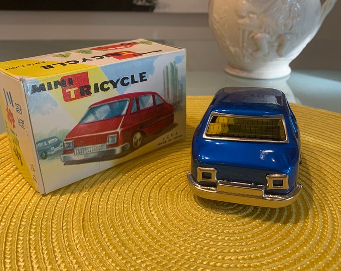 Vintage Tin Mini Tricycle Friction Car Toy - Etsy