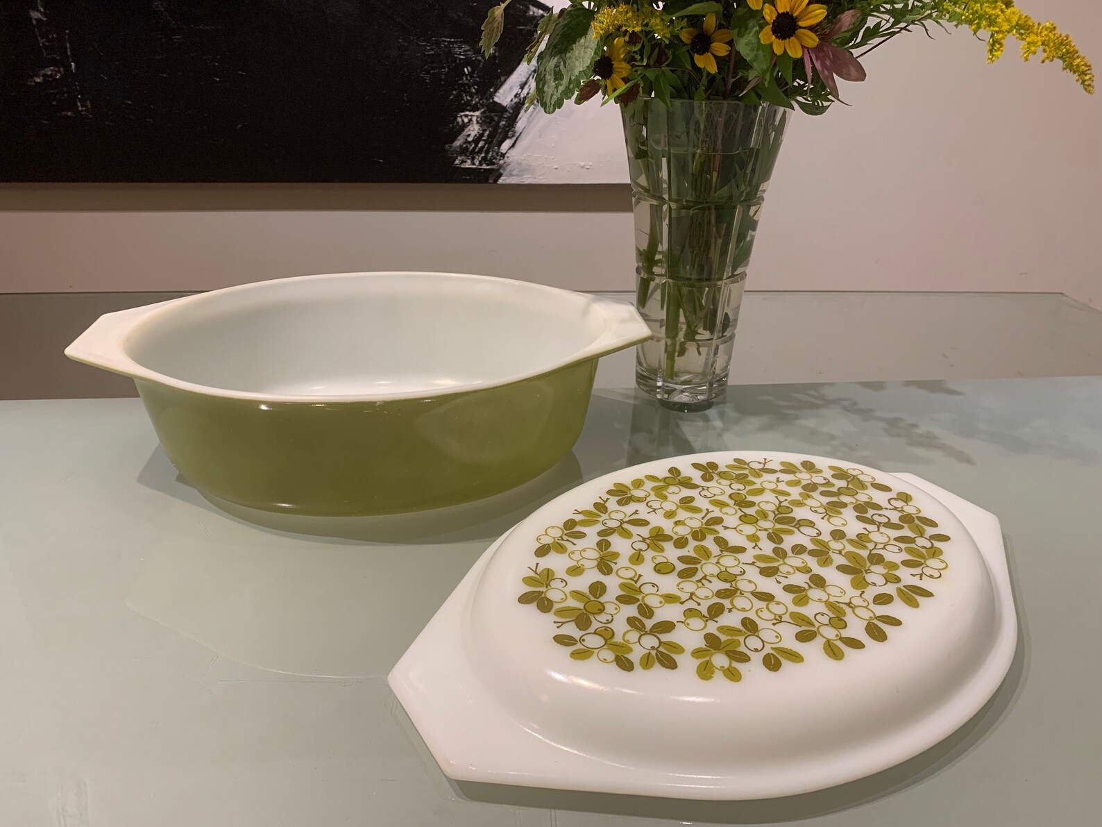 Pyrex Olive Verde 045 2 1/2 QT Covered Casserole Dish. - Etsy