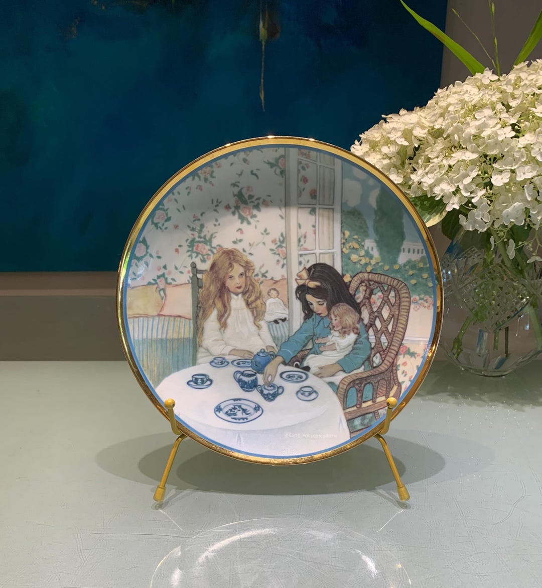 Vintage "the Tea Party" Plate by Jessie Willcox Smith: Collectible 1984 ...
