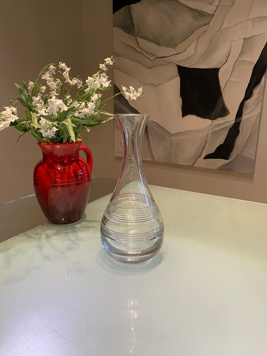 Vintage 24% Lead Crystal Wine Decanter by Hotel Collections "linear ...