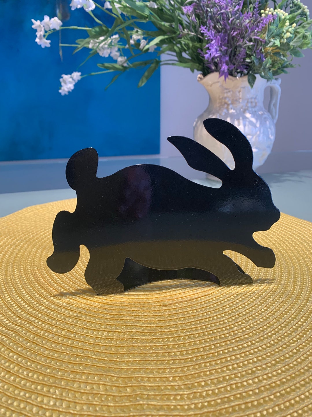 Vintage Black Metal Rabbit Candle Holder by Home Interiors - Etsy