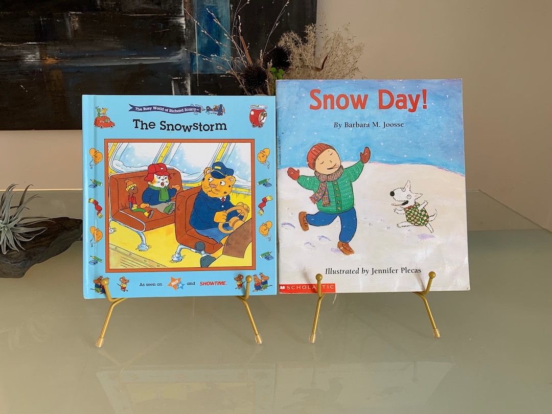 Vintage "snow Themed" Books: the Snowstorm by Richard Scarry & Snow Day ...