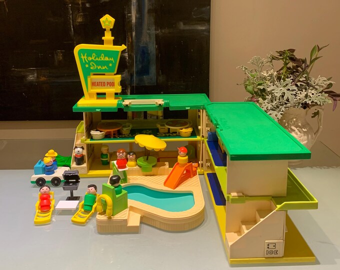 Vintage Playskool Holiday Inn and Fisher Price Little People Swimming ...
