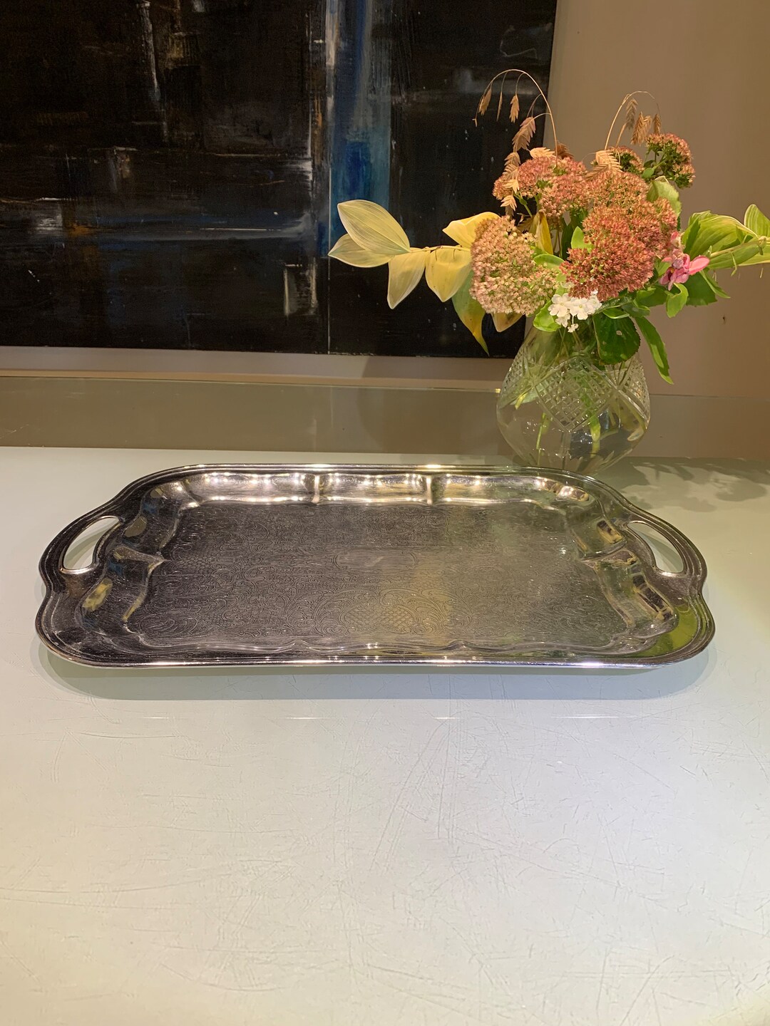 Vintage Chrome Bar Tray/serving Tray by Irvinware. - Etsy