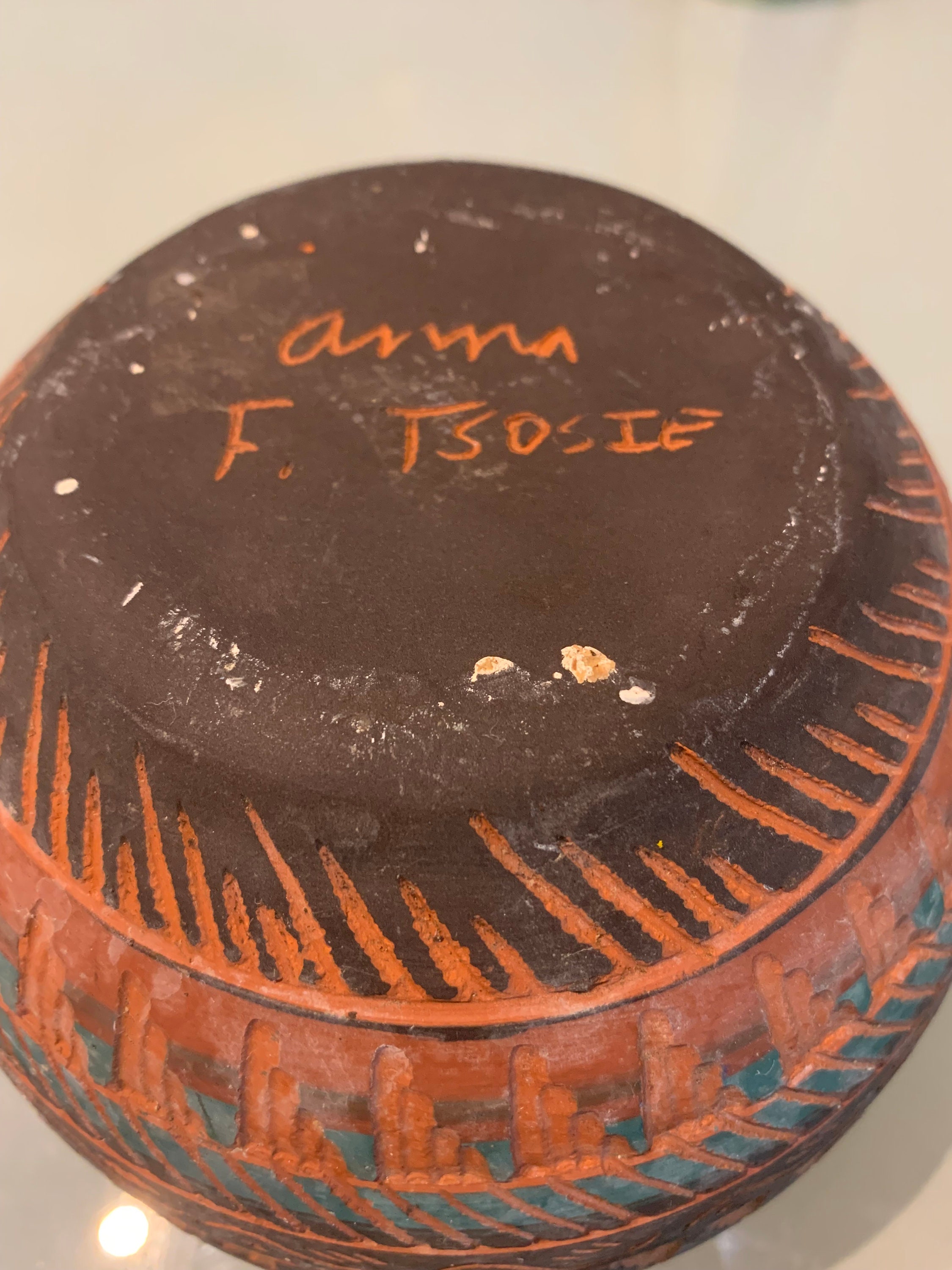 Fine Art Ceramics Signed by the Artisan Tsosie Navajo Pottery Vessel ...