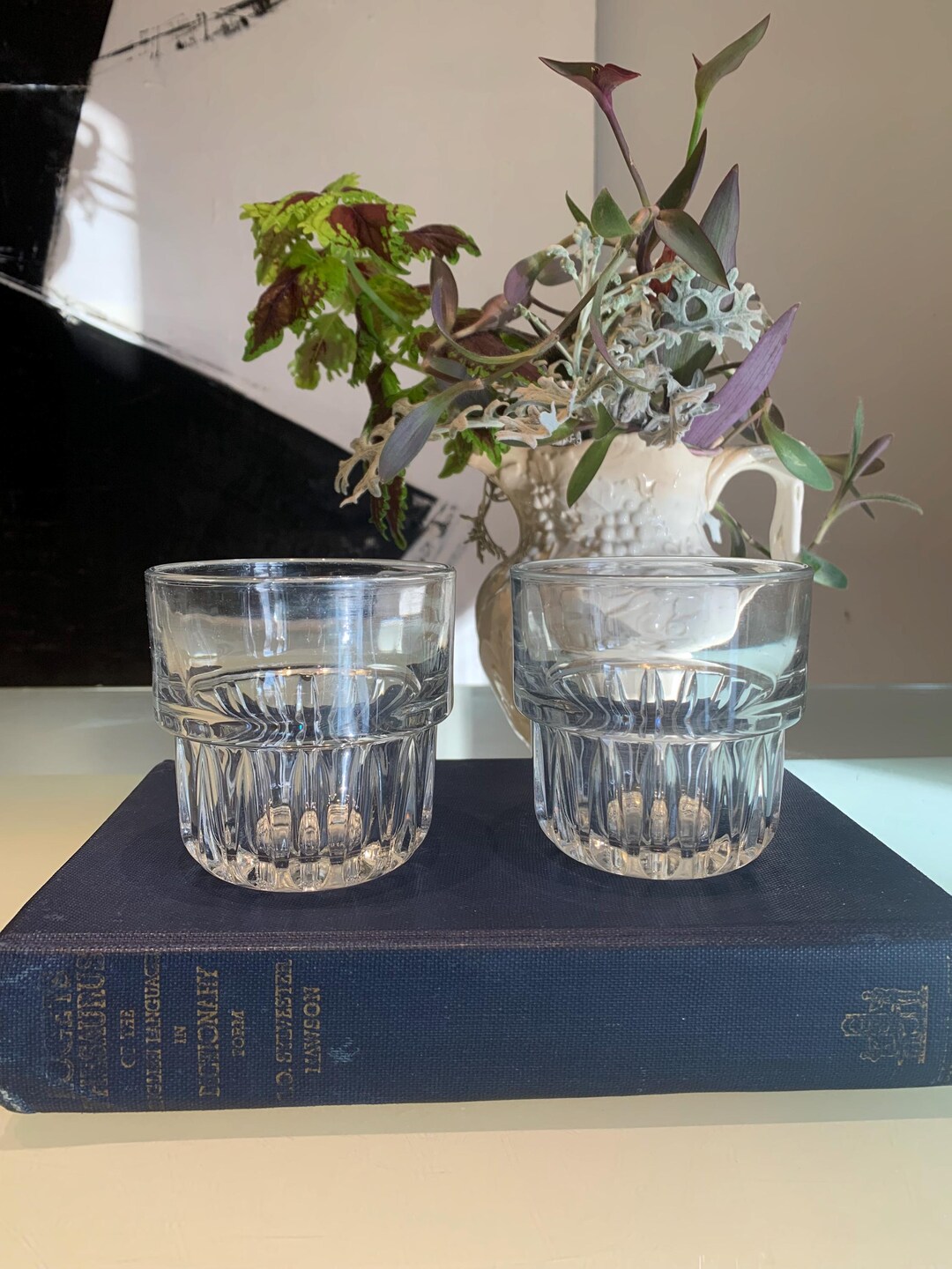 Vintage Libbey Everest Duratuff, Heavy Base Rocks Glasses. Set of Two ...
