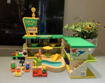 Vintage Playskool Holiday Inn and Fisher Price Little People Swimming ...