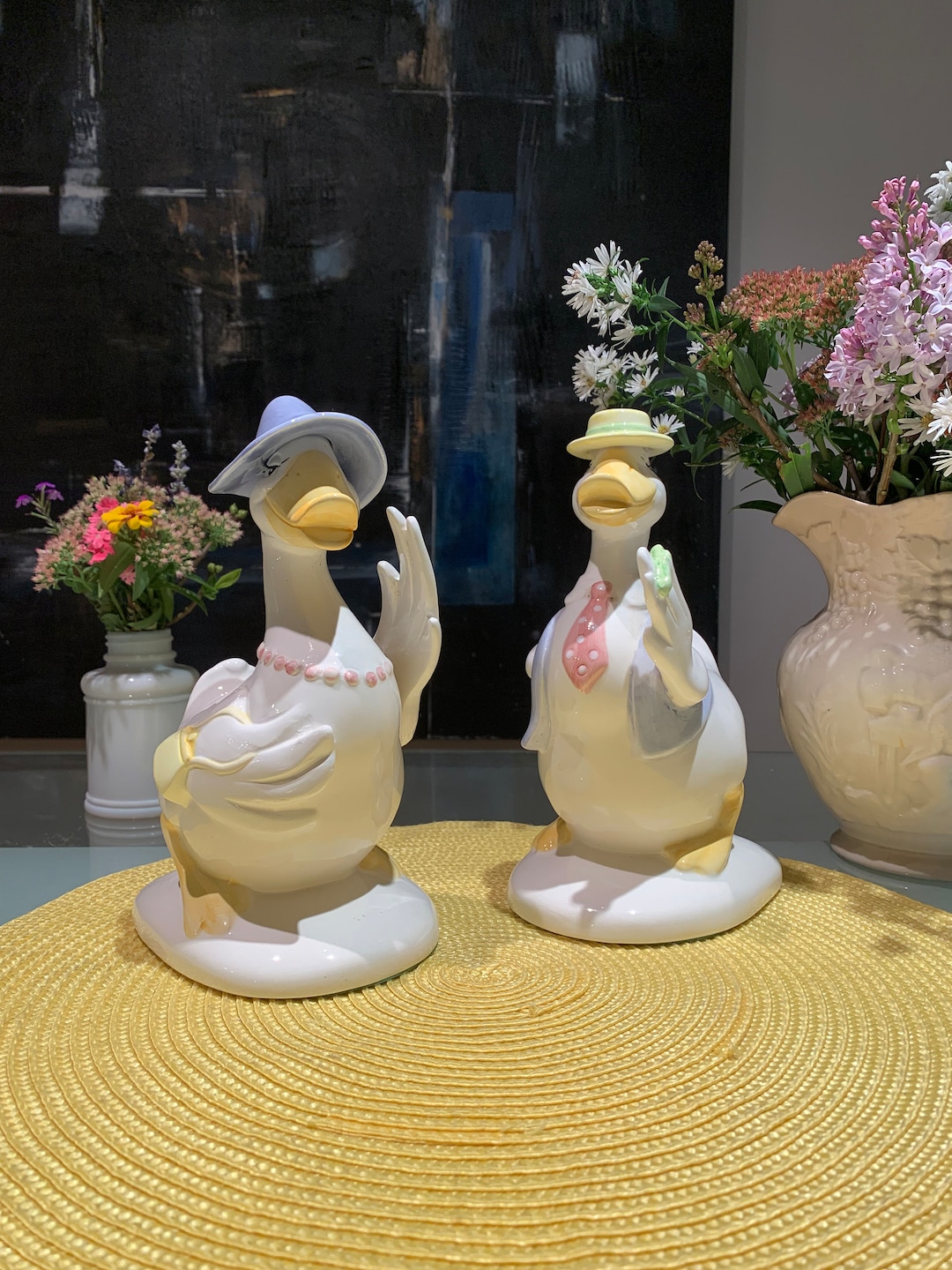 Vintage Ceramic mr. & Mrs. Goose Figurines by MIC. - Etsy