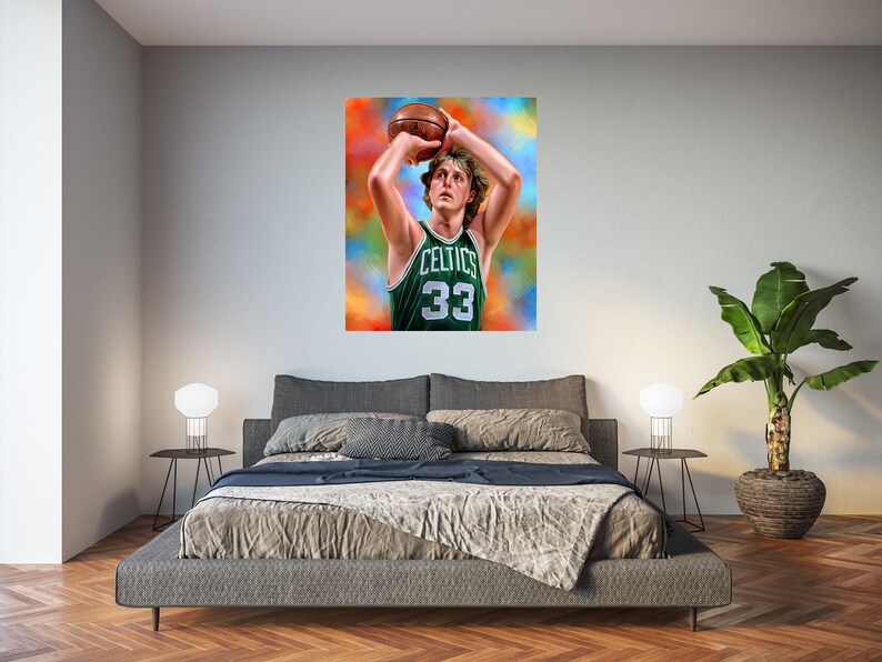 Larry Bird Canvas Print Larry Bird Poster Print Boston Celtics - Etsy