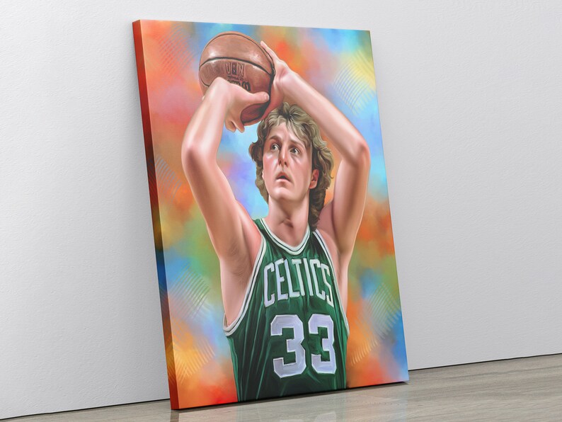 Larry Bird Canvas Print Larry Bird Poster Print Boston Celtics - Etsy