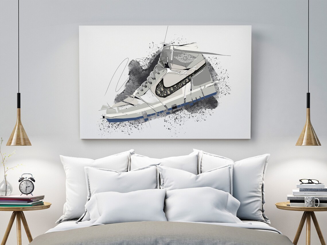 Air Jordan Canvas Print for Wall Decor Perfect Sneakers fan | Etsy