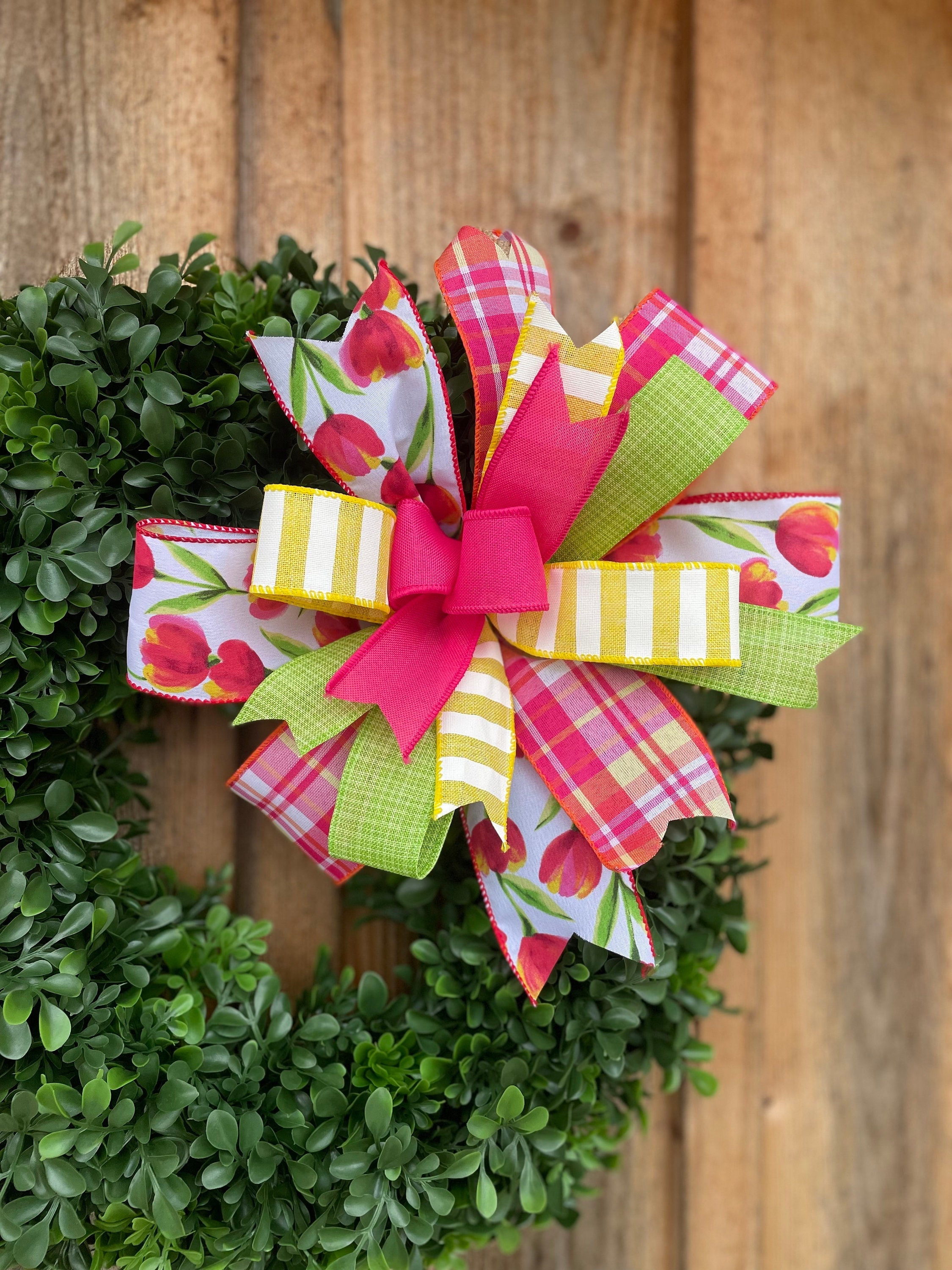 Spring Wreath Bow , Summer Wreath Bow , Lantern Bow , Banister Bow ...